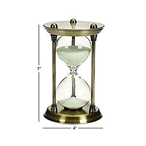 Deco 79 Glam Metal Cylinder Timer, 4" x 4" x 7", Brass