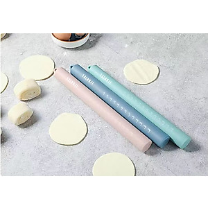 XBLDMJY Small stainless Steel Inner Core Silicone Rolling Pin Non-stick Dough Roller(Pink)