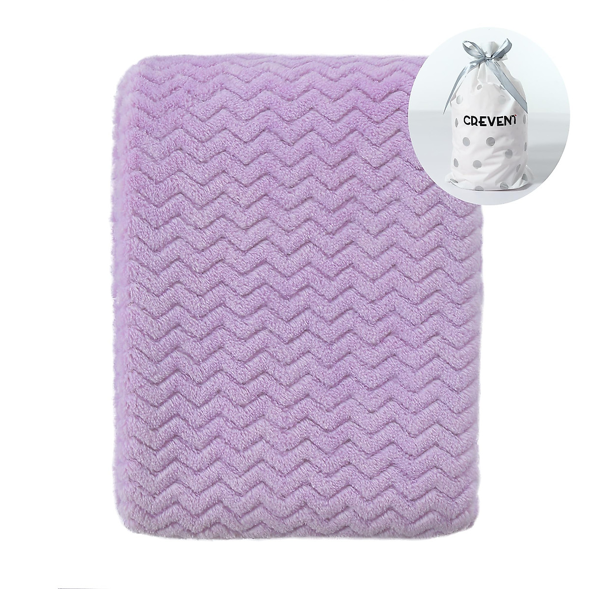 CREVENT 30''X40'' Soft Cozy Warm Baby Blankets for Boys Girls Solid Color - All Season Use - Newborn Essentials (Wave Lanveder)