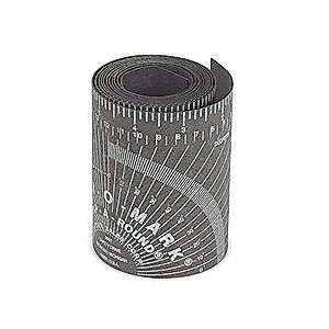 Jackson Safety Pipe Measure Tool Wrap Around Tape, Flex Angle Measuring and Marking Gauge for 3 to 6 Diameter, Medium, Black, 14752, 3.88" X 4''