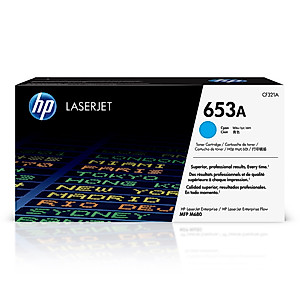 HP 653A Cyan Toner Cartridge | Works with HP Color LaserJet Enterprise MFP M680 Series | CF321A