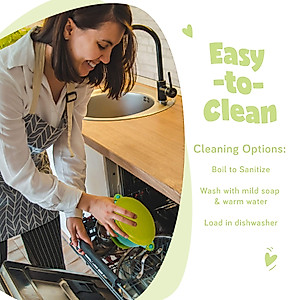 Baby Bowls with Suction - Suction Bowl for Toddlers, Set of 3 Stackable Feeding Bowls with Spill-Proof Lids, Silicone Placemat Bowl