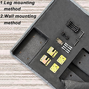 Furpopup Frosted Velvet Upholstered Headboard King/Cal King Size Latest Model Wall Mount, Bed Frame Mount, Featuring High-Density Sponge Padding, Luxury Texture Easy Assembly and Style-Light Gray