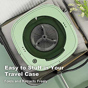 Portable washing Machine and Dryer Combo, Foldable Mini Washing Machine, Automatic Portable washing Machine for Baby Clothes Sock Underwear or Small Items, Suitable for Laundry Camping RV Travel 6.5L