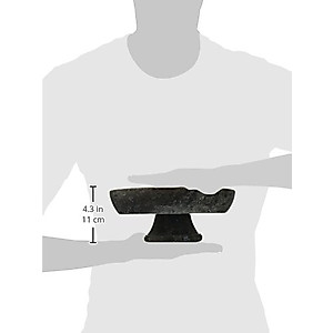 Creative Home Charcoal Marble 10" x 10" Fruit Bowl on Pedestal