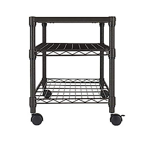 Doshisha NO8052-3 Luminous Steel Rack, Black, TV Stand, Width 31.5 inches (80 cm), Noir Series Storage Shelf