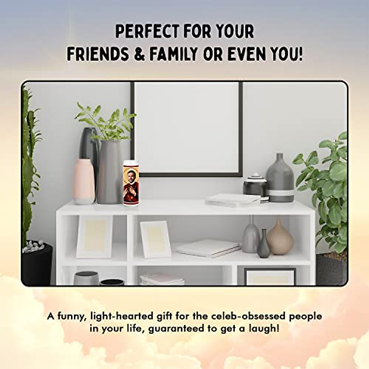 Ryan Reynolds Celebrity Prayer Candle - Funny Saint Candle - 8 inch Glass Prayer Votive - 100% Handmade in USA - Novelty Celebrity Gift