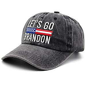 CooKuuEud Embroidered Washed Baseball Cap Men's and Women's Fashion hat Gift (Black1)