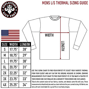 Archaic by Affliction Men's Thermal Shirt Spine Wings Navy M