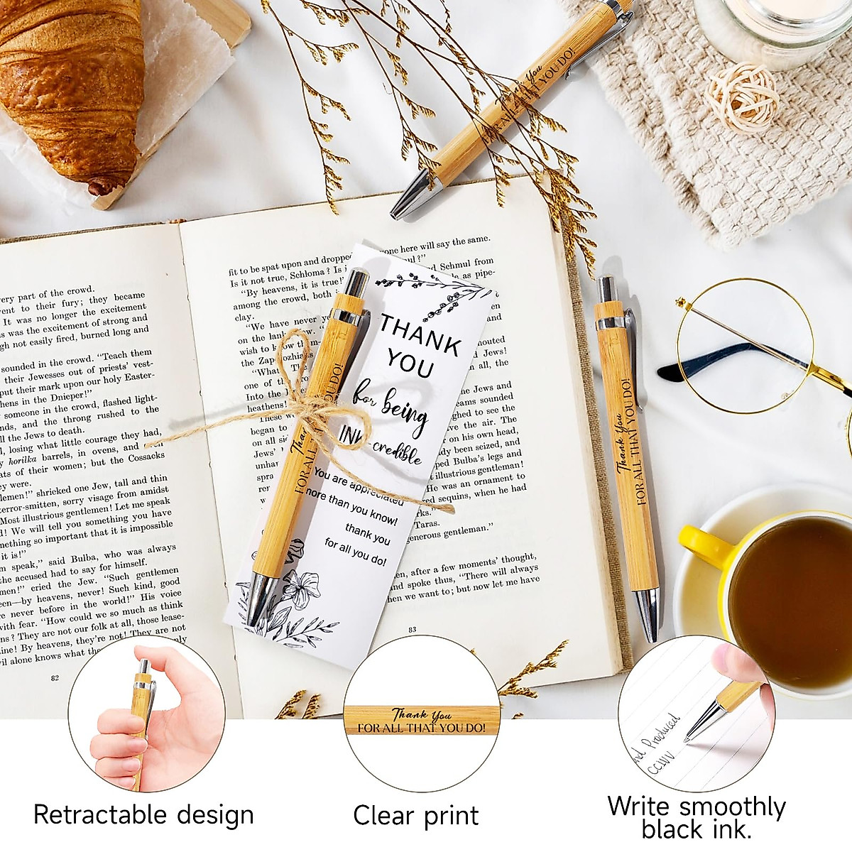 Thank You Gifts for Women, 7PCS Employee Appreciation Gifts Baskets for Women, Thank You Appreciation Gifts for Coworkers Teacher Principal Boss Secretary Nurse - Spa Gratitude Glass Cup Gift Box