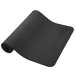 Clever Yoga Mat BetterGrip Eco-Friendly Recyclable Non-Slip and Durable TPE 6mm or 1/4" Thick - (Black)