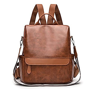 fashion Backpack Purse for women soft PU Leather medium size Shoulder Bag, Ladies Satchel travel Bags