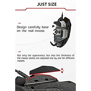 2 Sets of HOTLINEGAMES 3.0 Mouse Feet Skates Compatible with Logitech G Pro X Superlight Wireless Gaming Mouse Feet Replacement (0.8mm, Super Smooth Glide, PTFE) Professional Mice Upgrade