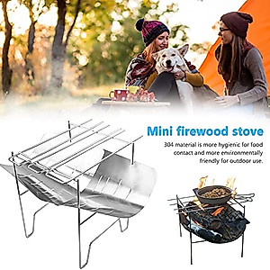 TWDYC Wood Stove Campfire Wood Fire Heater Stove Outdoor Camping Portable Heating Stove BBQ Cooking Stove (Color : B)