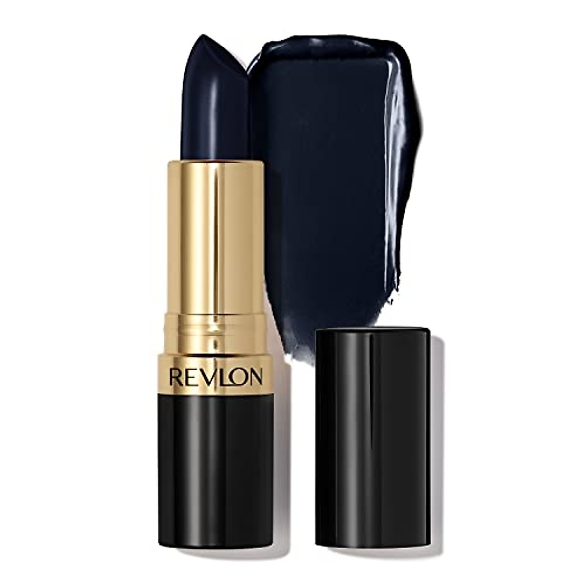 REVLON Super Lustrous Lipstick, High Impact Lipcolor with Moisturizing Creamy Formula, Infused with Vitamin E and Avocado Oil in Blue/Black, Midnight Mystery (043)