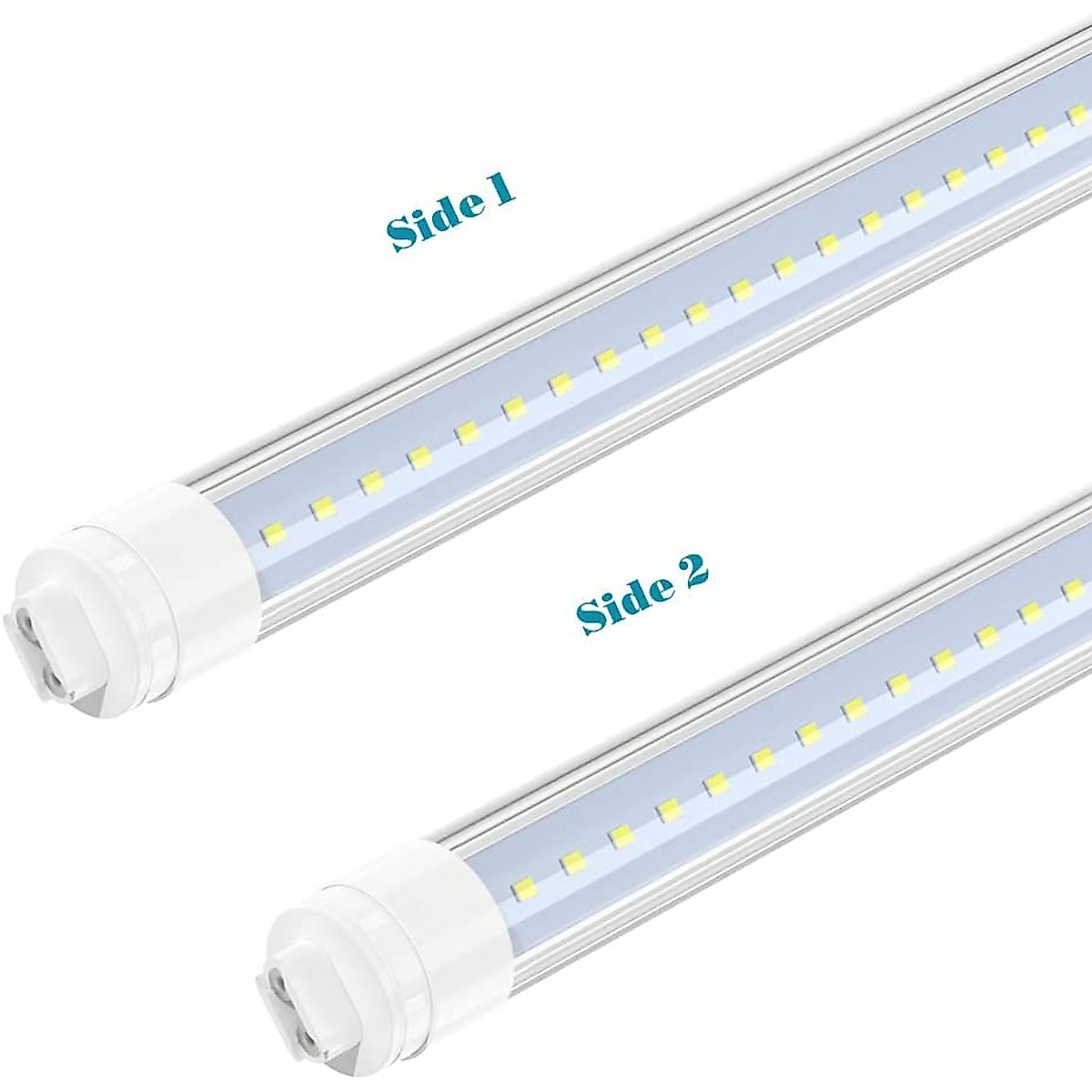 JESLED 360 Degree T8 T10 T12 6ft 42w R17D/HO Base, led Outdoor Tubes for Double Sided Signs 6000K Cool White Clear Cover (4-Pack)