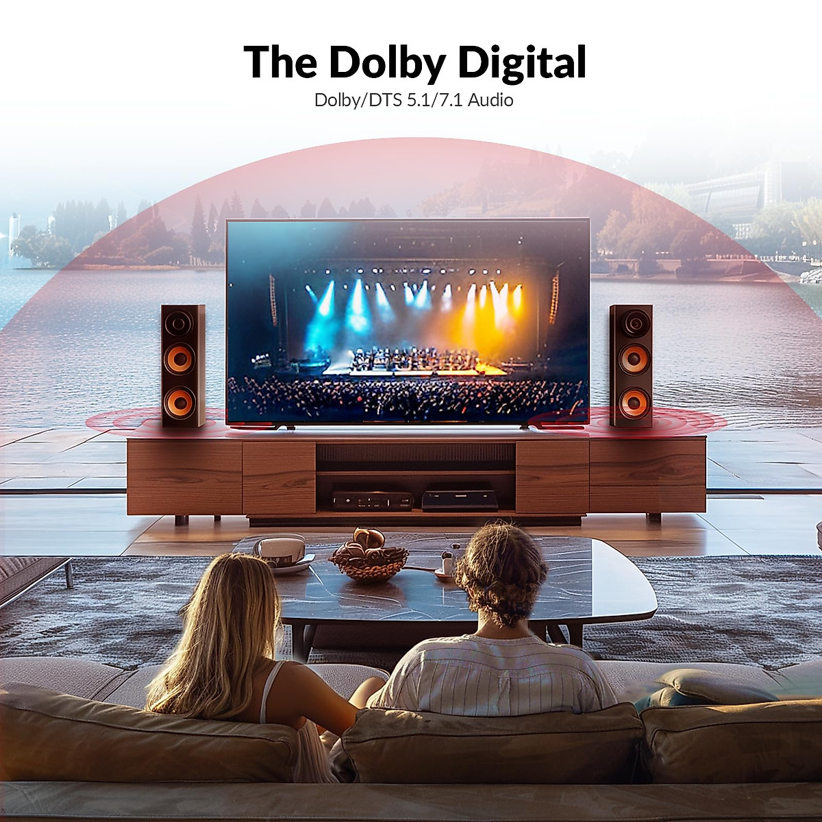 AV Access HDBaseT HDMI Extender Over Single Cat5e/6/6a/7 Ethernet Cable 4K@60Hz 130ft, 1080P@60Hz 230ft, Supports CEC, Bi-Directional PoE, IR and RS232 Pass Through, EDID, HDCP 2.2 (4KEX70-L)