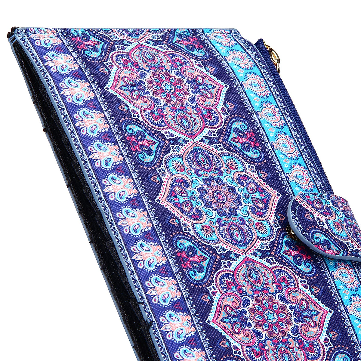 Badiya Womens Wallet RFID Blocking Bifold Multi Card Holder Wallets Large Capacity Cellphone Purse with Zipper Pocket Gift