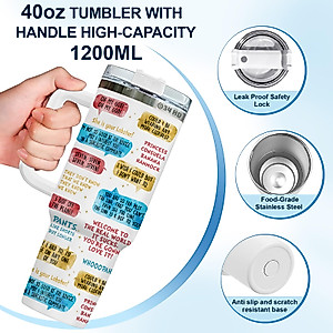 34HD Friends TV Show 20oz Travel Tumbler with Handle – I'll Be There for You Quote Cup – Insulated Stainless Steel Mug for Coffee or Cold Drinks – Funny Gift for Friends Fans, Women, TV Lovers