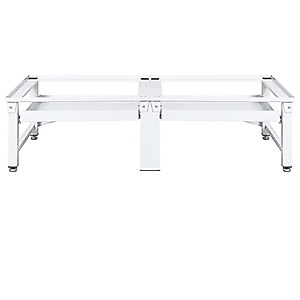 vidaXL Washing and Drying Machine Pedestal with Pull-out Shelves White