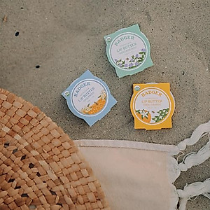 Badger - Unscented Lip Butter, Moisturizing Organic Coconut Oil, Beeswax, Sunflower & Olive Oil