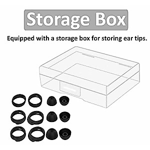 6 Pairs Ear Hooks Ear Tips Kit Set Galaxy Buds Galaxy Buds Plus, S/M/L Anti-Slip Fit in Case Replacement Silicone Rubber Wingtip Gel Eartips Compatible with Samsung Galaxy Buds+ - 3+3 Black