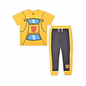 Hasbro Transformers One Optimus Prime and Bumblebee Boys T-Shirt and Pants Set for Little Kids