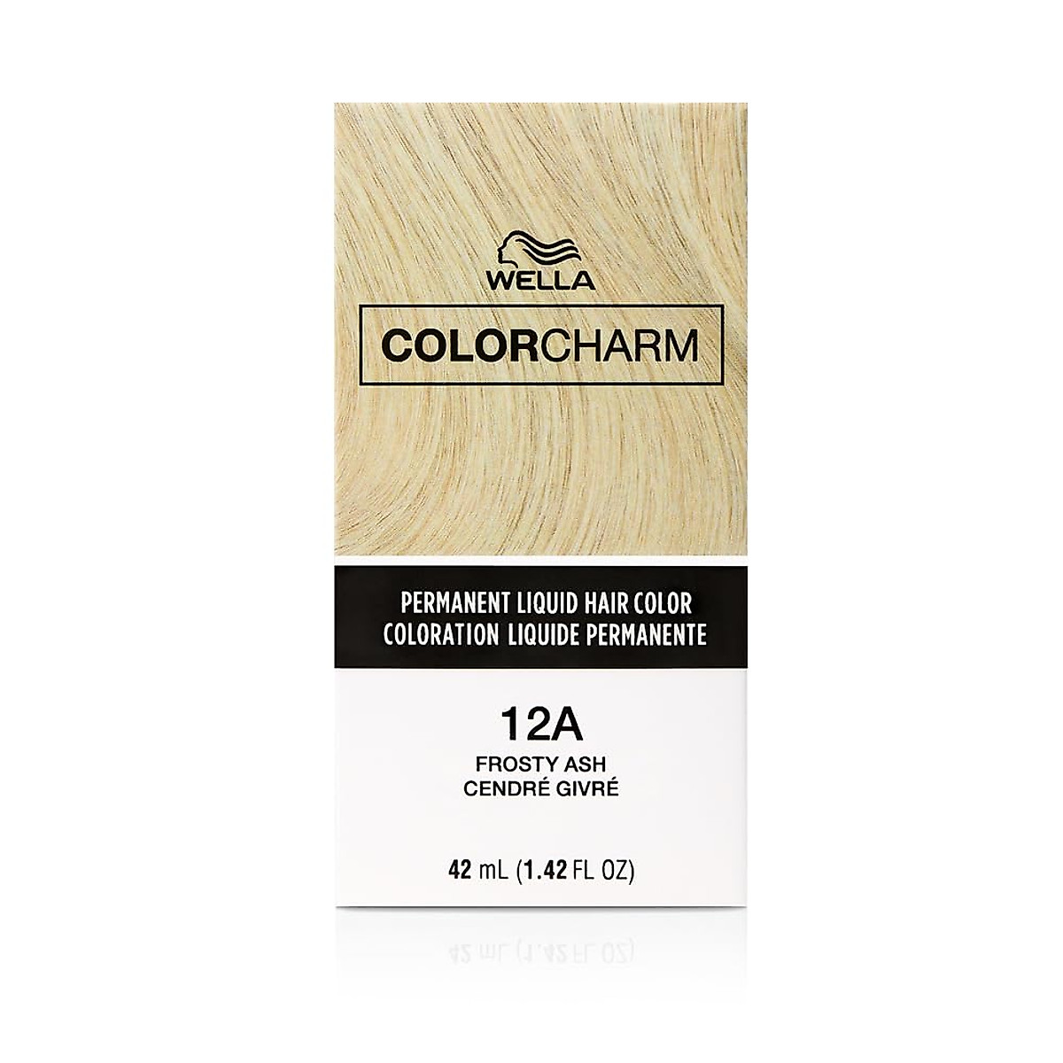 COLORCHARM Permanent Liquid Hair Color for Gray Coverage| 12A Frosty Ash Blonde| 1.4 Fl Oz