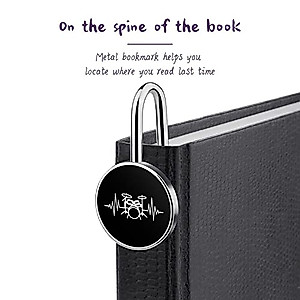 Drums Heartbeat Metal Bookmark Vintage Silver Book Marker Clip Unique Christmas Teacher Birthday Gifts 1"