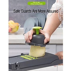 Vegetable Chopper Pro Food chopper – 14 in 1 multifunctional Onion Chopper, Kitchen Vegetable Slicer Dicer, 8 blade Vegetable Slicer Mini Food Processor – Multifunction Mandoline Slicer for Kitchen