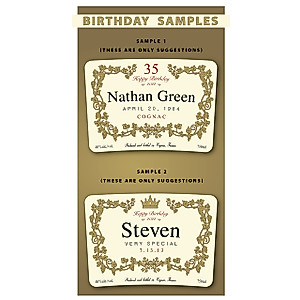 Personalized Label to fit Hennessy Cognac Bottles (No Proof)