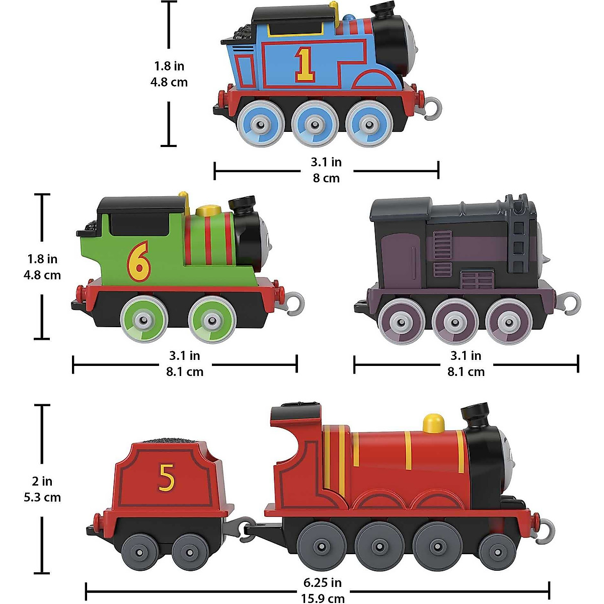 Fisher-Price Thomas Friends of Sodor 5-pack die-cast push-along toy train engines for preschool kids ages 3 years and older [Amazon Exclusive]