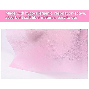OKEKON Disposable Face Cradle Covers – Ultra Soft Non-Sticking Massage Face Covers/Headrest Covers for Massage Tables & Massage Chairs Spa Salon Massage Headrest Cover Pink, 100 PCS