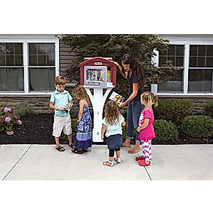 Simplay3 Sharing Library for Outdoor Use, Little Sharing Library for Neighborhoods, Parks and Schools - Brown, Made in USA