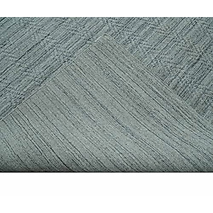 Artisan's Arc Hand Made Solid Scandinavian Blended Wool Flatwoven Area Rug, Silver, Gray and Brown, 8x10 | KE12810