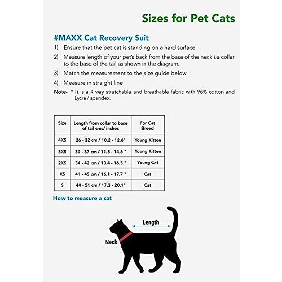 MAXX Cat Post Surgery Suit – Breathable Cat Onesie Surgical Recovery Suit for Wounds – E-Collar Alternative (Pink Grey, XS)