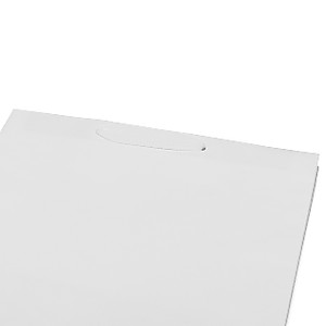 White Gift Bags with Handles - 16x6x12 Inch 50 Pack Designer Shopping Bags in Bulk, Large Gift Wrap with Fabric Ribbon Handles for Boutiques, Small Business, Retail Stores, Merchandise, Birthdays