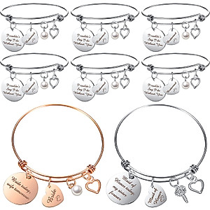 CHENGU 8 Pcs Maid of Honor Gifts Bracelets I Couldn't Say I Do Without You Bridesmaid Bracelets Gift Wedding Bride Adjustable Bangle Thank You Gift for Bridal Shower Bachelorette Party Favor(Elegant)