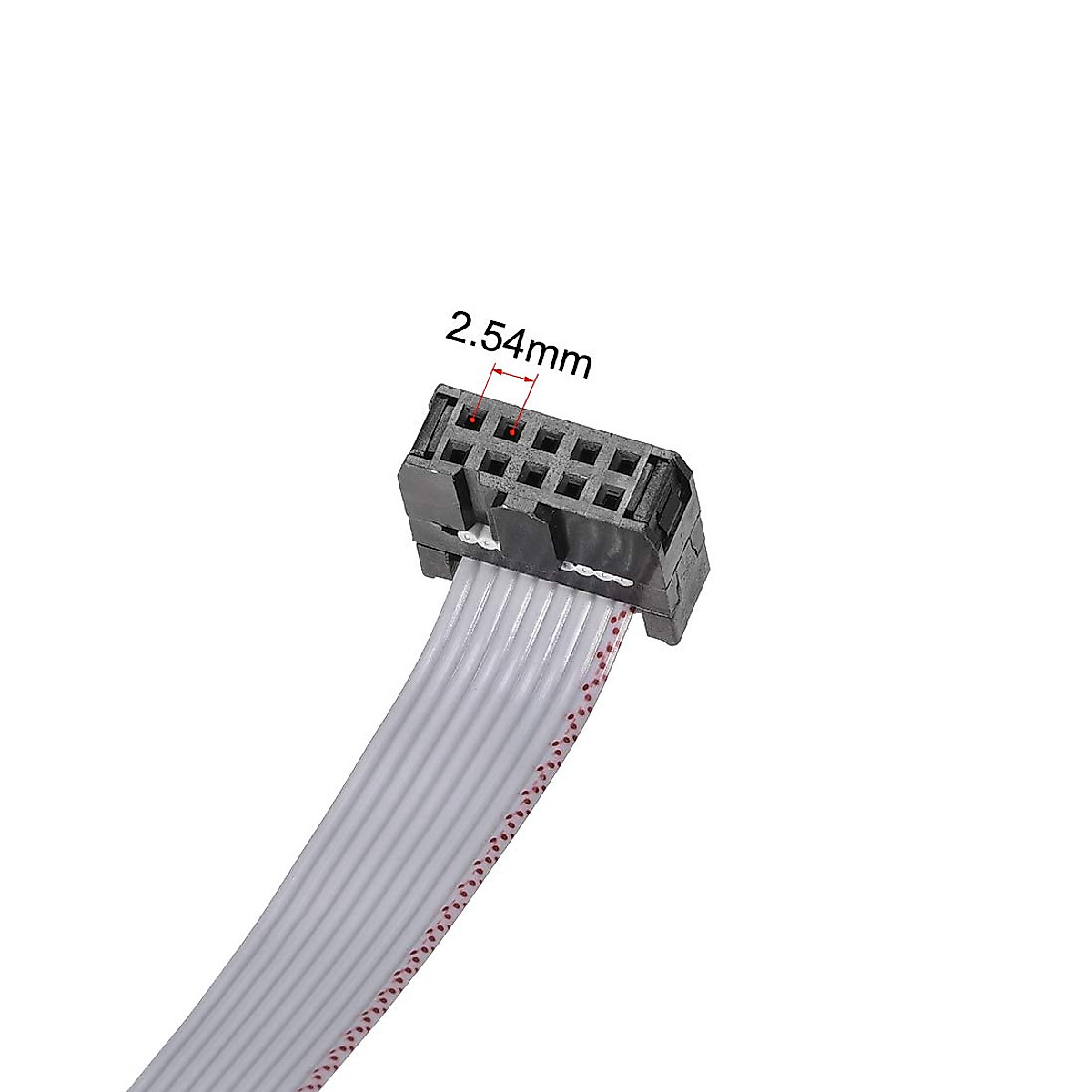 uxcell IDC Wire Flat Ribbon Cable DB9 Male to FC-10 Female Connector 2.54mm Pitch 20cm Length, 2pcs