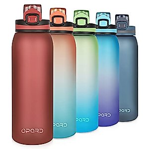 Opard 30oz Sports Water Bottle with Leak Proof Flip Top Lid BPA Free Tritan Reusable Plastic for Gym and Outdoor