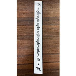 Barbed Wire Temporary Tattoo, Large Barb Wire Tattoo Pamela Anderson Costume Black Fake Tattoos for Halloween Men Women Guys Body Art, 9-Sheet