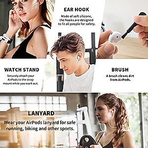 6in1 Cool Airpod 2/1 Case for Airpods, 3D Cute Kawaii Character Design Fashion Funny Silicone Shockproof Skin Protective Cover with Keychain Accessories for Kids Boys Girls Woman Teens