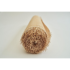 24" Width Natural Rattan Square Webbing, Radio Weave, Rattan for Caning Projects (5 Feet)