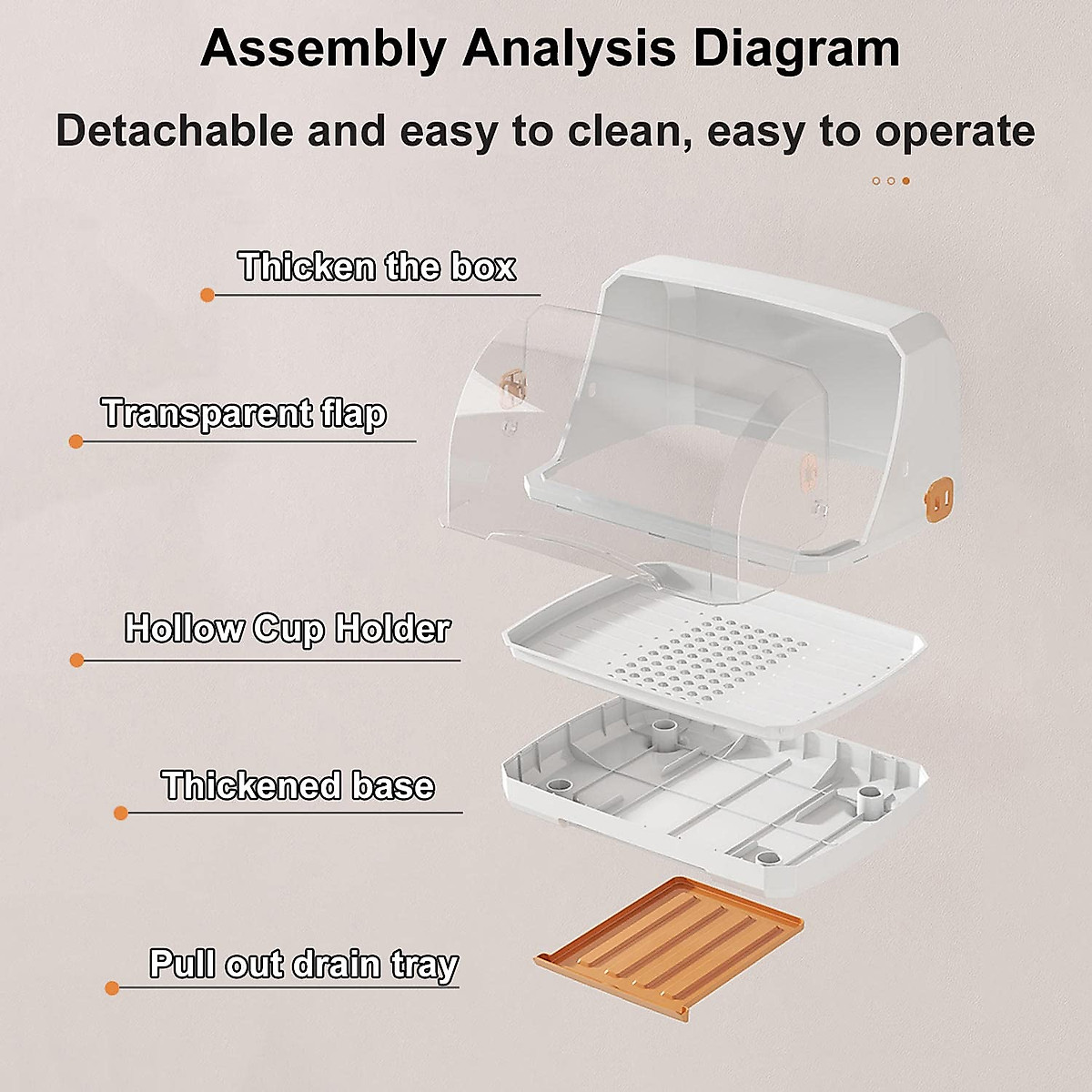 RUNLAIKEJI Baby Bottle Drying Rack, Portable Bottle Drying Rack, Space Saving Drying Rack for Baby Bottles, Baby Drying Rack with Cover, Baby Bottle Rack Storage, Drying Rack Baby Bottle