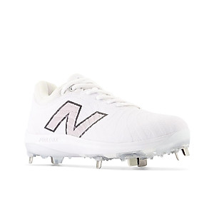 New Balance Women's FuelCell Fuse V4 Metal Softball Shoe, Optic White/Raincloud, 5.5