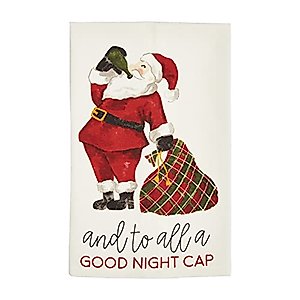 Mud Pie Alcohol Christmas Towel, Night Cap, 26" x 16.5"