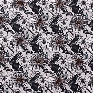 Small Animal Fleece Cage Liners"Spooky Halloween Symbols" Midwest Double Critter/Ferret Nation, Full set 7-pieces