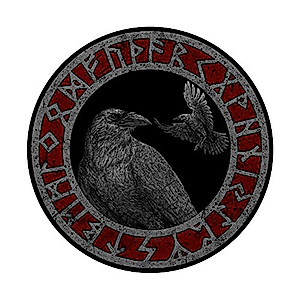 Viking Norse Mythology Vegvisir Runes Odin's Huginn & Muninn PopSockets Swappable PopGrip