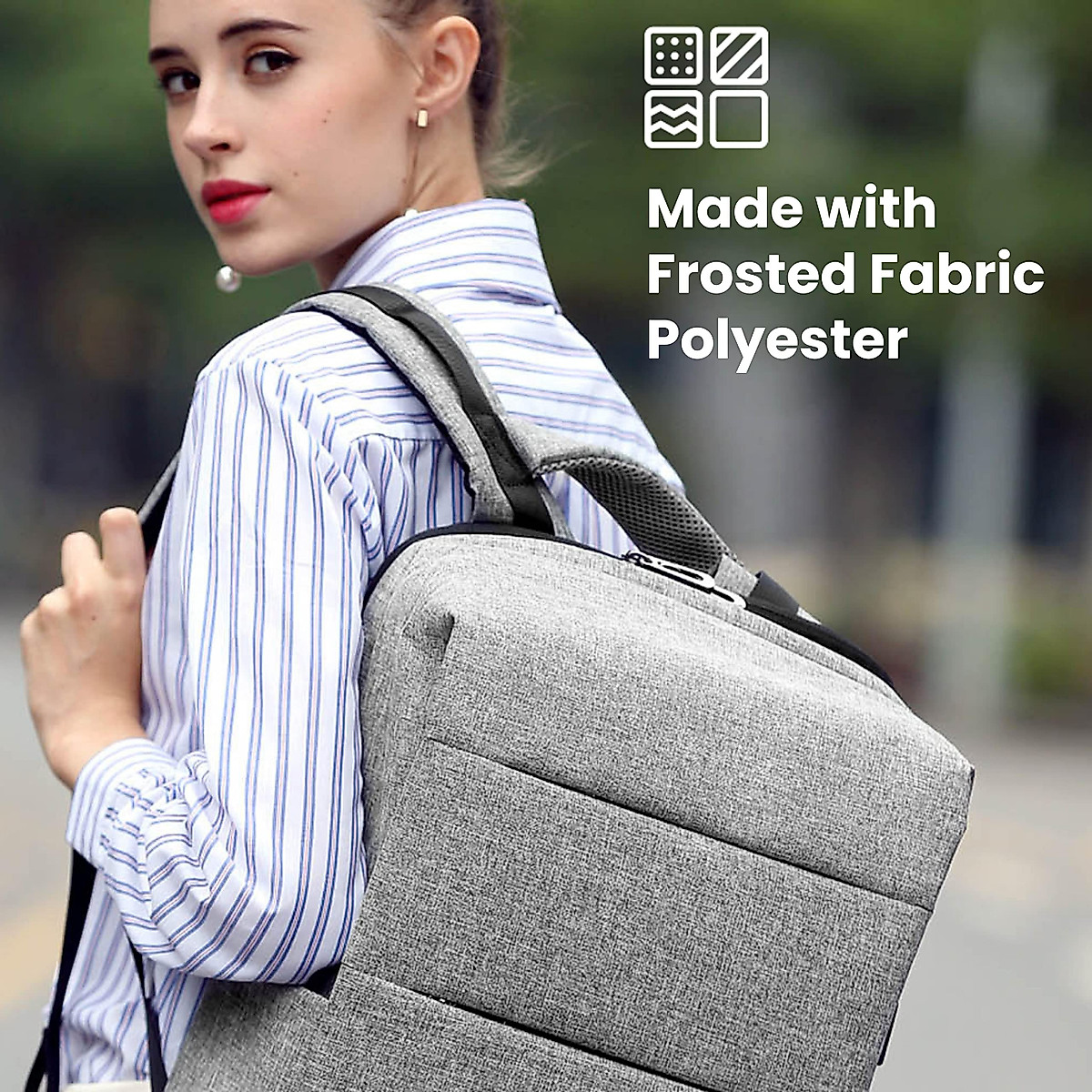 Nordace Nelson Smart Travel Backpack for Men & Women with USB Charging Port, Water Resistant - Everyday Laptop Backpack for Work, School, College - 15.6 Inch (Black)