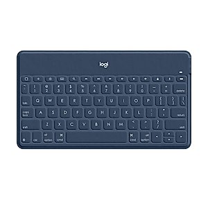 Logitech Keys-to-Go Super-Slim and Super-Light Bluetooth Keyboard for iPhone, iPad, Mac and Apple TV, Including iPad Air 5th Gen (2022) - Classic Blue